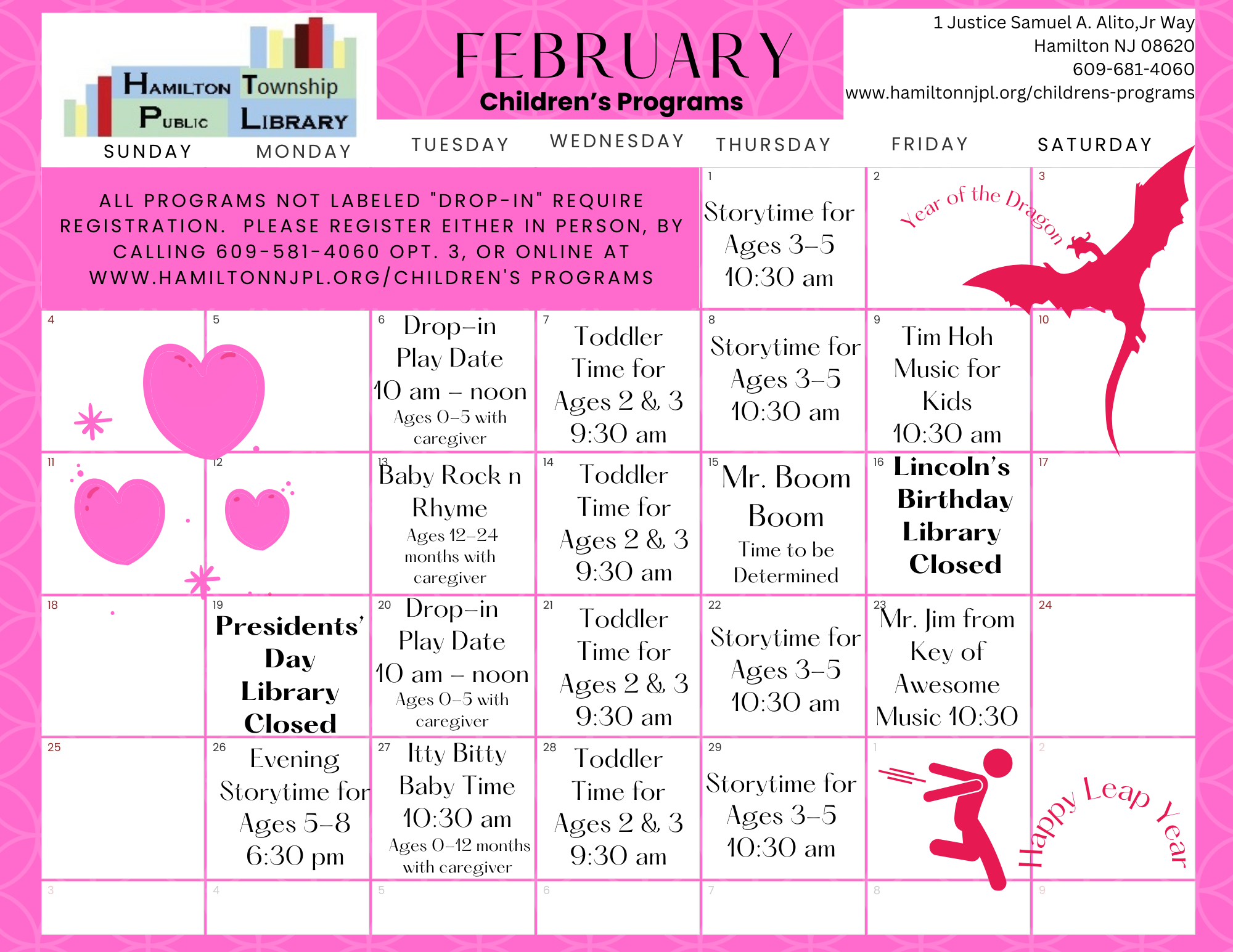 Children’s Programs – Hamilton Township Public Library